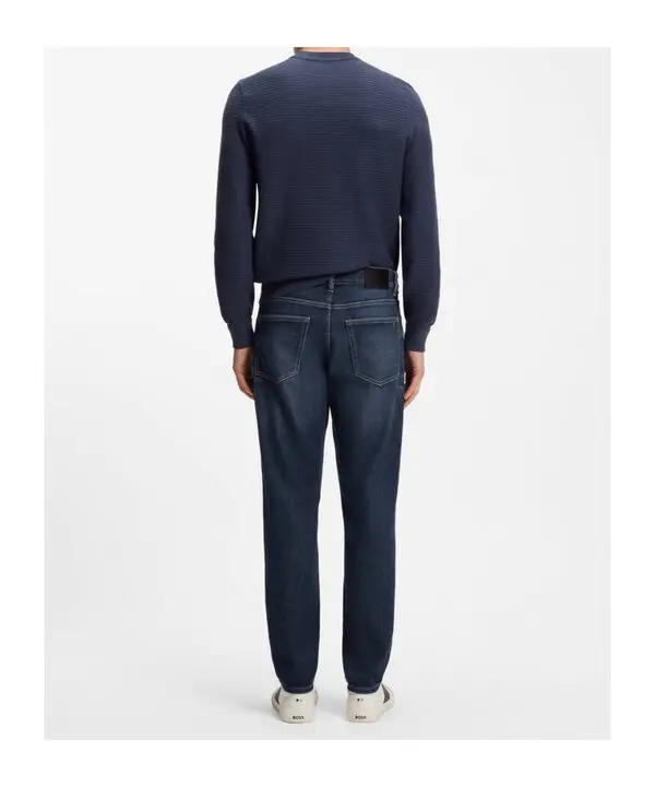 Hugo Boss Tapered-fit Jeans With Stretch Cotton And Contrast Stitching