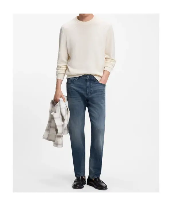 Hugo Boss Regular-fit Jeans In Stretch Denim