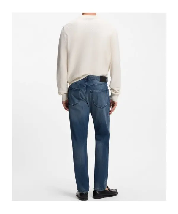 Hugo Boss Regular-fit Jeans In Stretch Denim