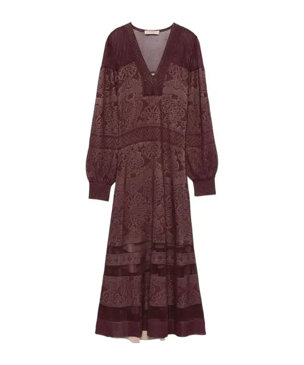 TWINSET V-neck Maxi Dress