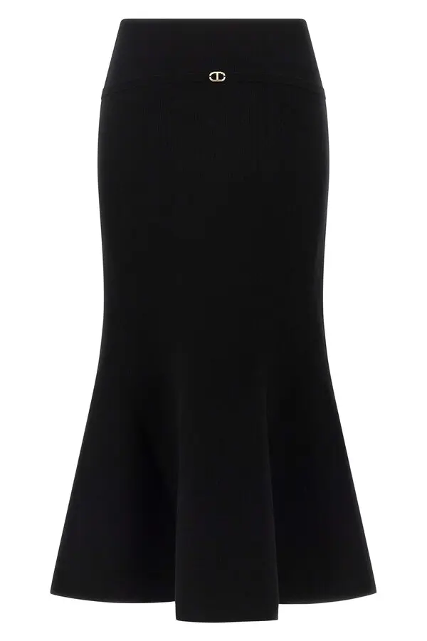 TWINSET Godet Midi Knit Skirt