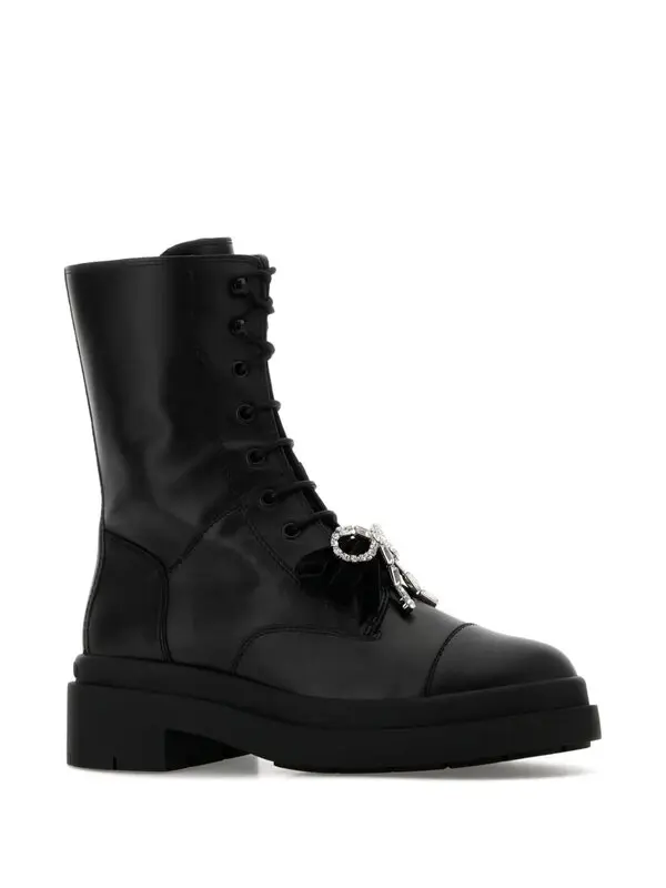 JIMMY CHOO Averi Bow Leather Boots