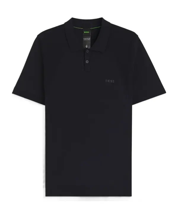 Hugo Boss Cotton-blend Knit Polo With Bodymapping Structure