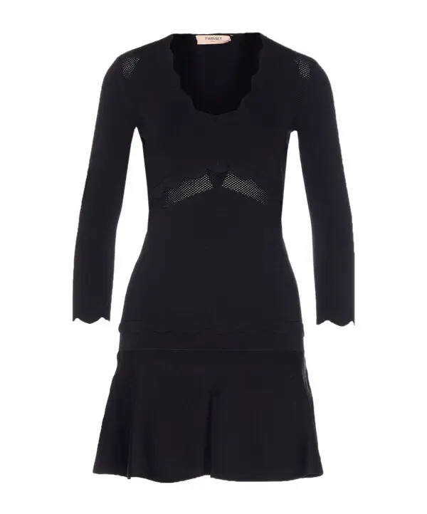 TWINSET Flared Neck Dress