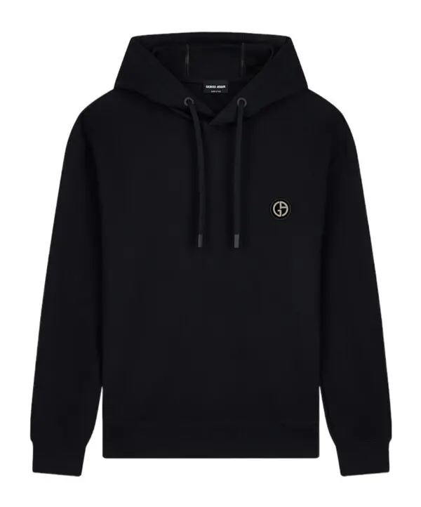 Giorgio Armani Regular Fit Double Micromodal Jersey Hoodie
