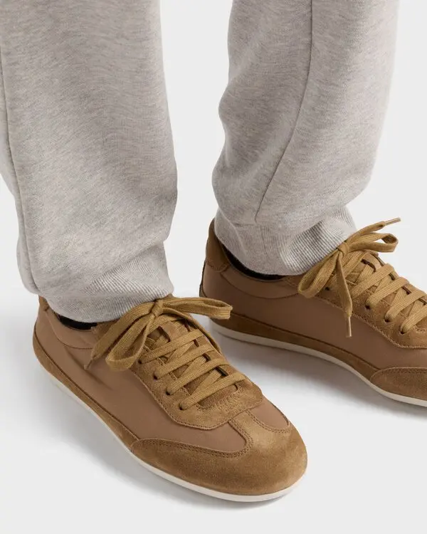 Prada Suede And Fabric Sneakers