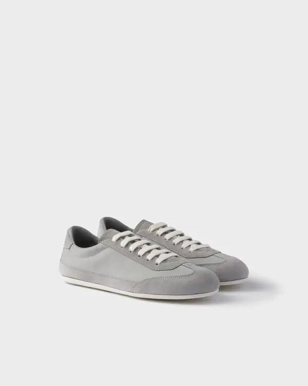 Prada Suede And Fabric Sneakers