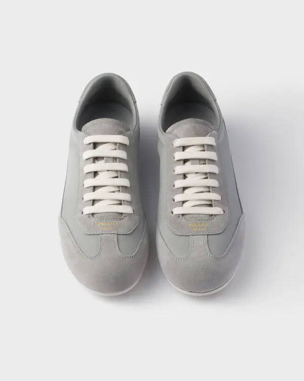 Prada Suede And Fabric Sneakers