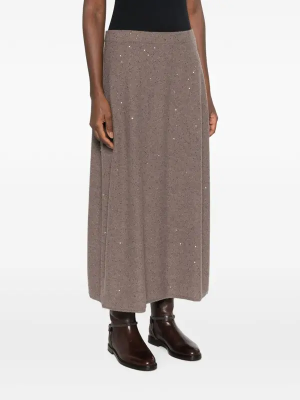 Antonelli Firenze Sequin-embellished Knit Midi Skirt