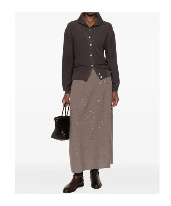 Antonelli Firenze Sequin-embellished Knit Midi Skirt - No