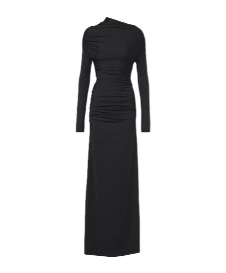 Victoria Beckham Draped Jersey Gown - Black