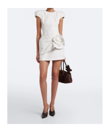 Magda Butrym Floral-appliqué Denim Minidress