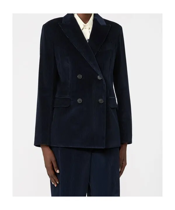 Max Mara Cotton Corduroy Velvet Blazer