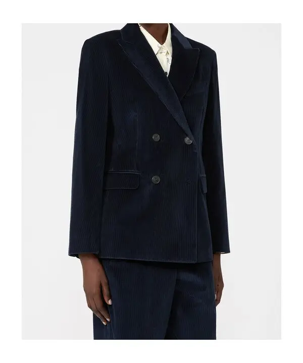 Max Mara Cotton Corduroy Velvet Blazer