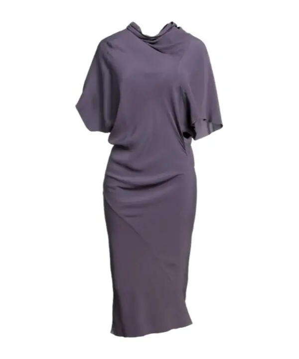 Rick Owens Short-sleeve Cowl Neck Dress