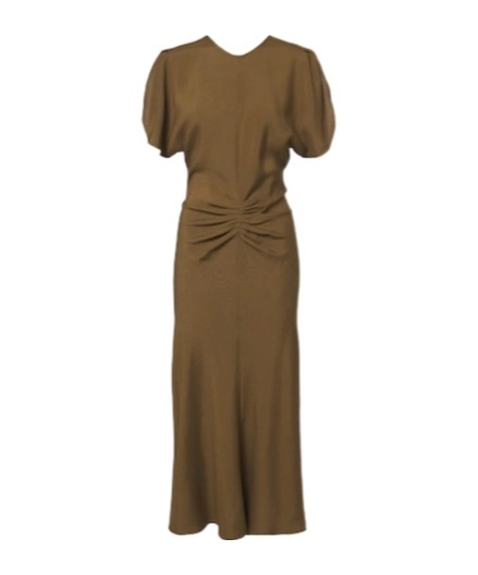 Victoria Beckham Bela Ruched Midi Dress
