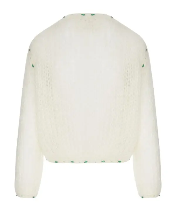 FORTE_FORTE Cropped Open-knit Cardigan