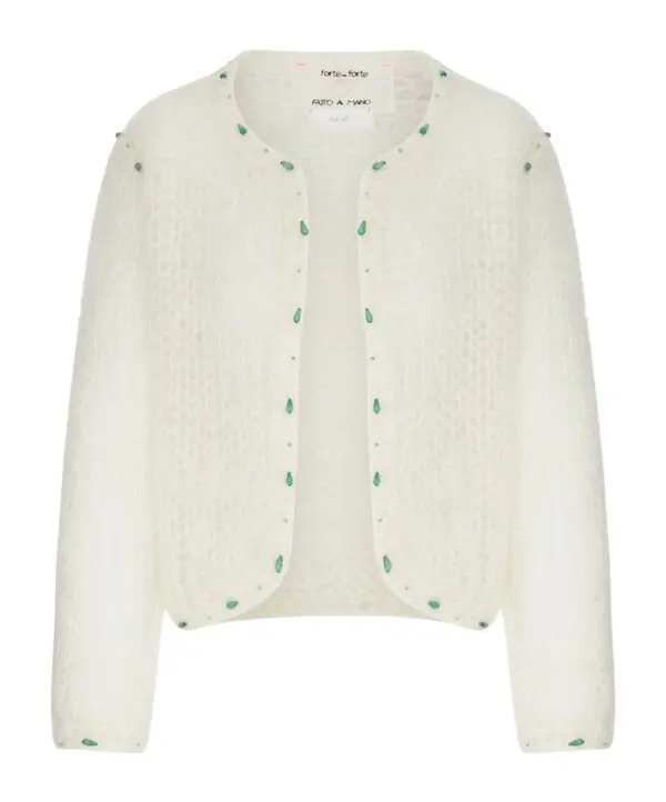 FORTE_FORTE Long-sleeve Open-front Cardigan