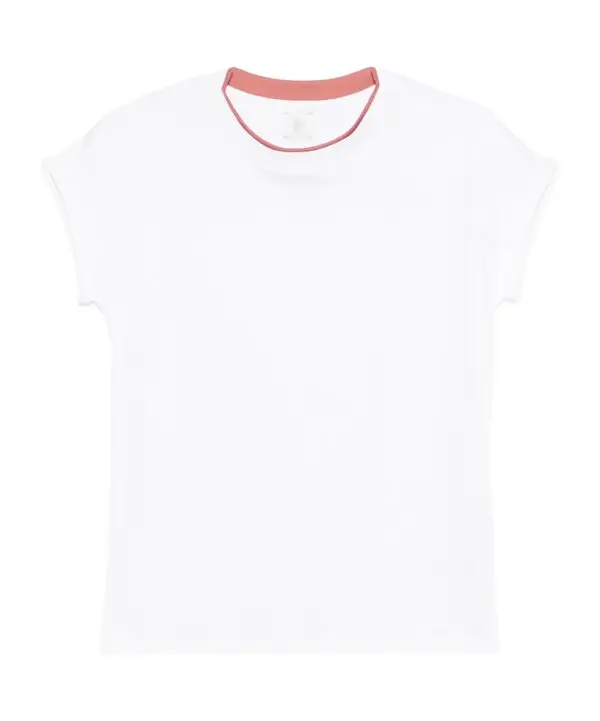 Eleventy Contrast Trim T-shirt - White