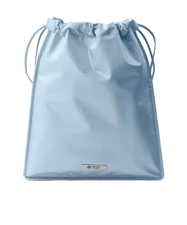 Prada Leather Drawstring Clutch