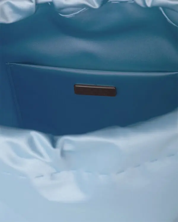 Prada Leather Drawstring Clutch