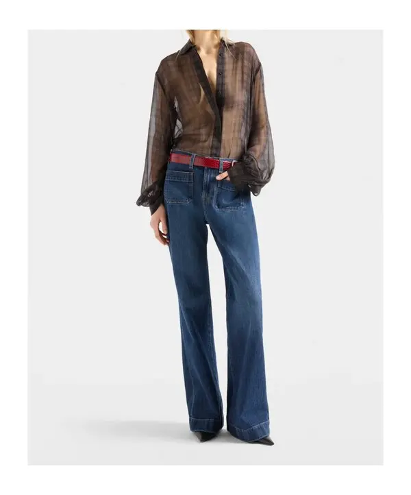 7 For All Mankind Lantern-sleeve Shirt