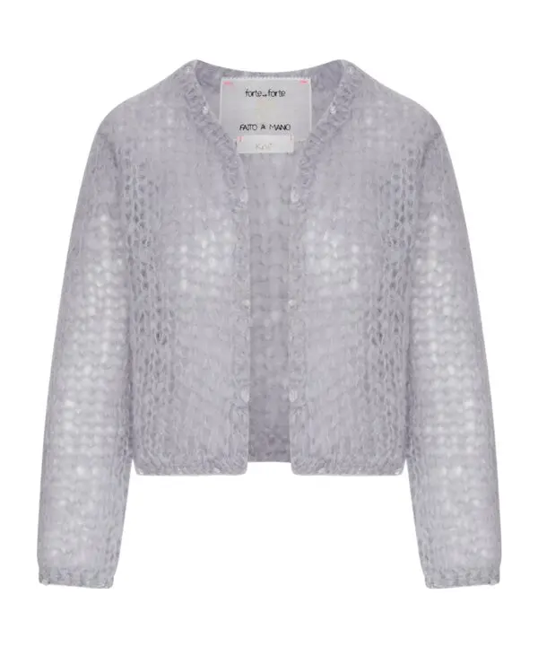 FORTE_FORTE Long-sleeve Open-front Cardigan