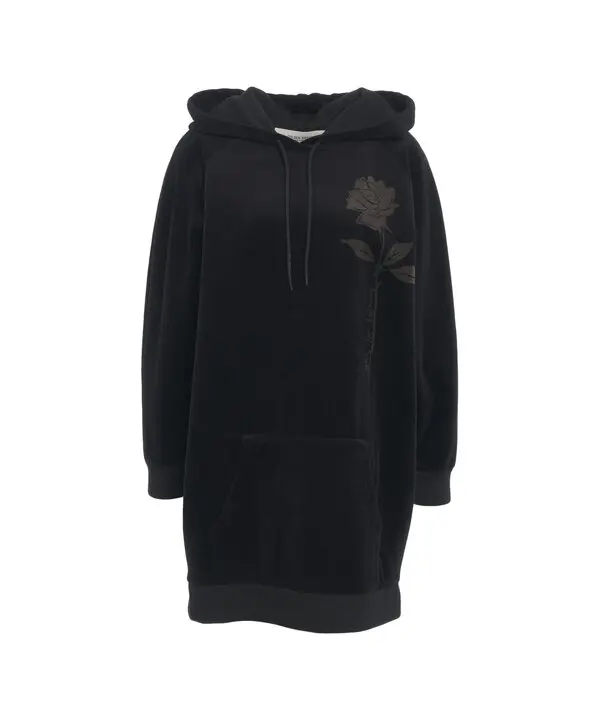 GOLDEN GOOSE Rose Hooded Mini Dress - Black