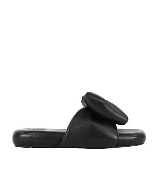 Off-White Padded Bow Sandals - Black