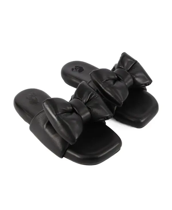 Off-White Padded Bow Sandals - Black
