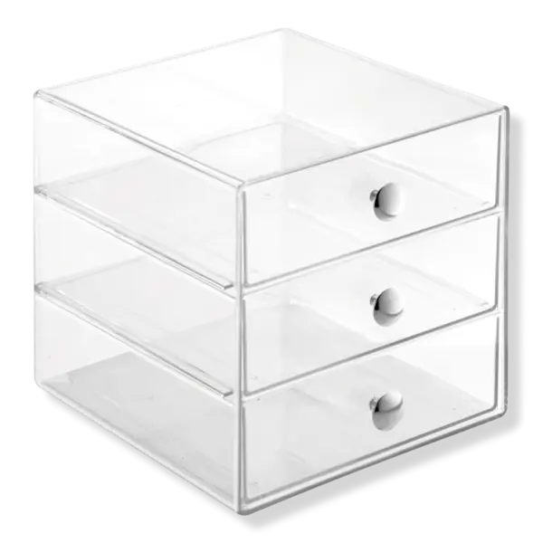IDESIGN Stackable 3-drawer Vanity Makeup Organizer Clear 1 Ct