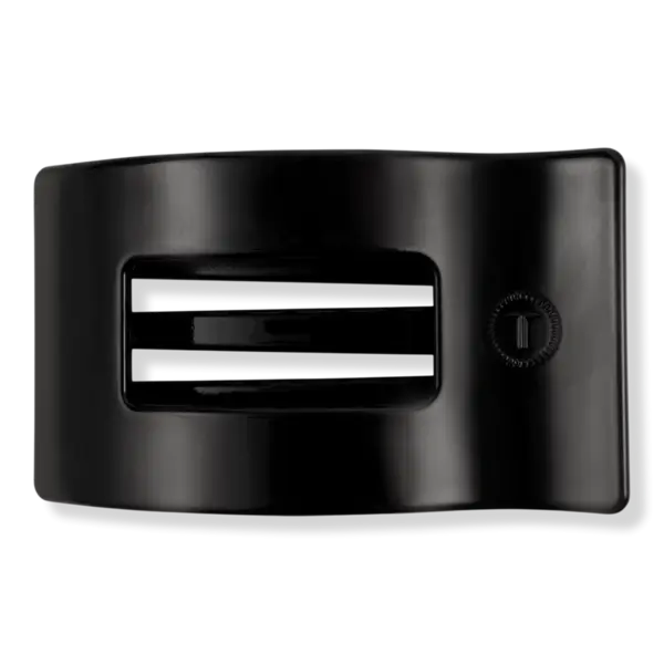 TELETIES Large Flat Rectangle Hair Clip - Jet Black