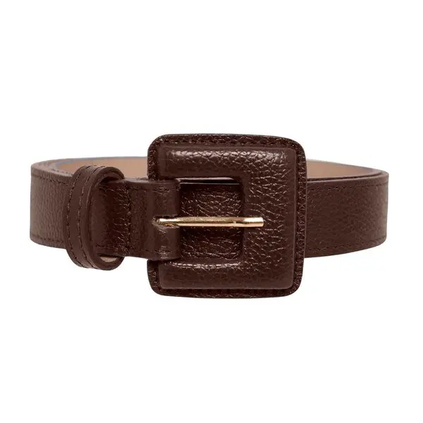 BELTBE Mini Square Narrow Leather Belt