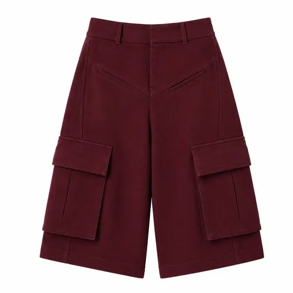FRONT ROW SHOP Cotton Twill Shorts