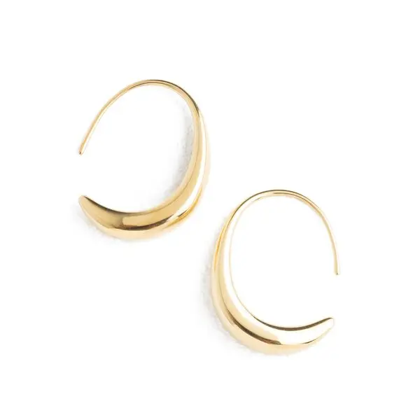 STARFISH PROJECT Crescent Moon Thread Drop Earrings