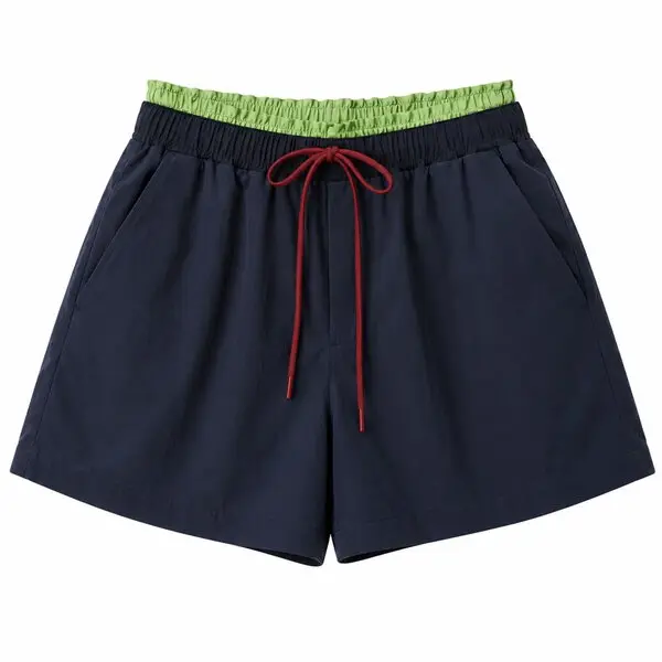 FRONT ROW SHOP Double Waist Short