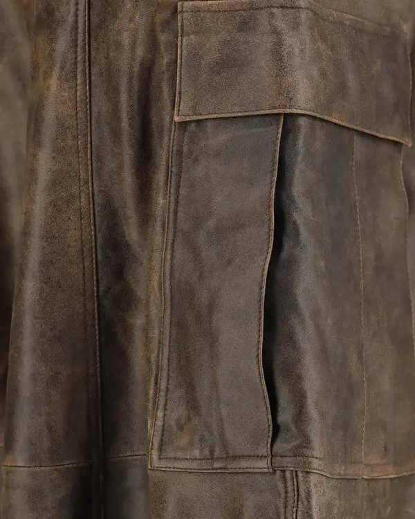 R13 Leather Cargo Pants