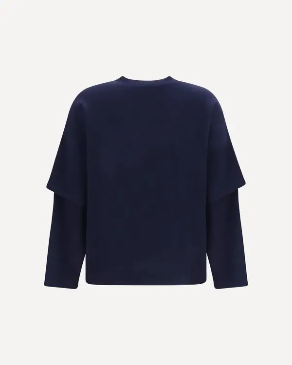 DARKPARK Troy Double-sleeve Cashmere Sweater - Blue