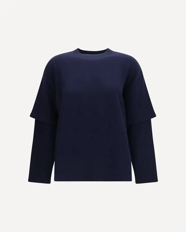 DARKPARK Troy Double-sleeve Cashmere Sweater - Blue