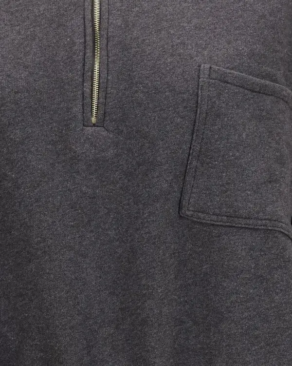 DARKPARK Alva Crop Quarter-zip Sweatshirt With Chest Pocket