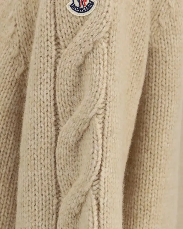 Moncler Alpaca And Wool Blend Zip Cardigan