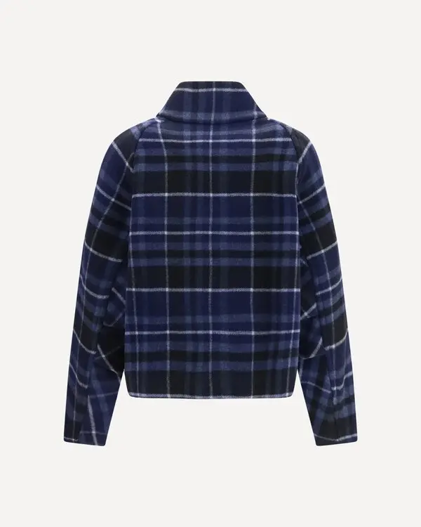 Pinko Campanula Check Double-cloth Caban - Blue
