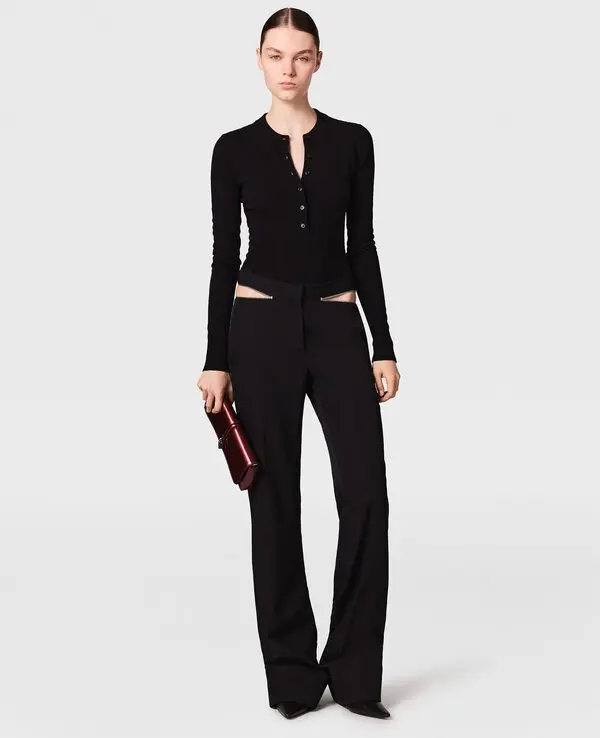 Stella McCartney Zip-detail Straight-leg Trousers - Black