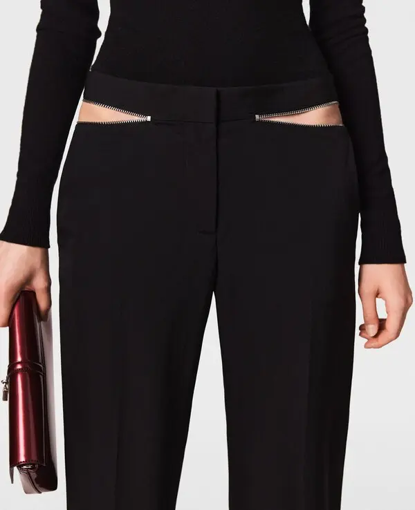 Stella McCartney Zip-detail Straight-leg Trousers - Black