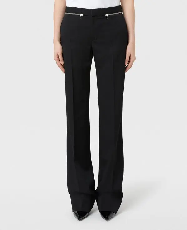 Stella McCartney Zip-detail Straight-leg Trousers - Black