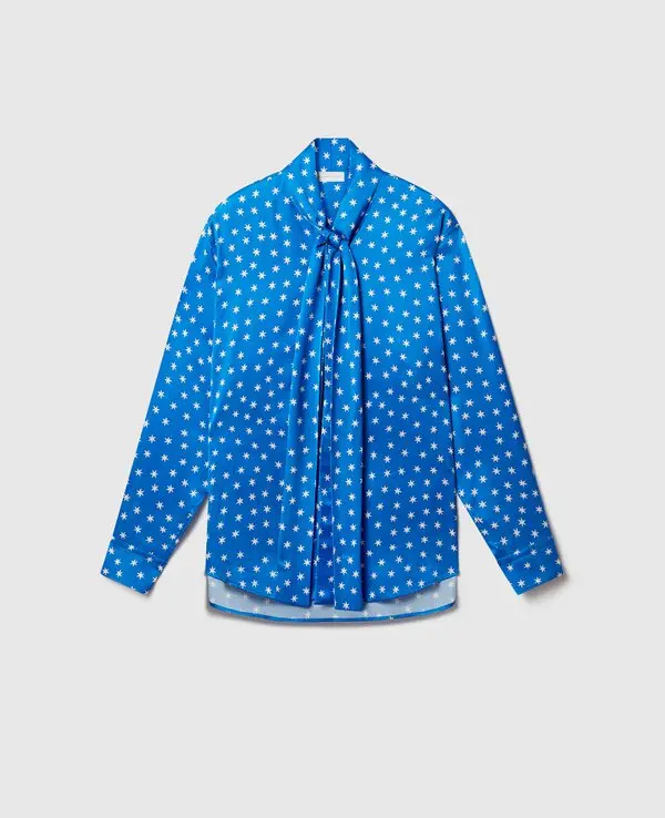 Stella McCartney Star Print Bow-tie Satin Shirt