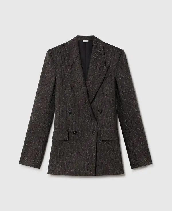 Stella McCartney Double-breasted Speckled Blazer
