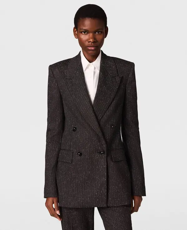 Stella McCartney Double-breasted Speckled Blazer