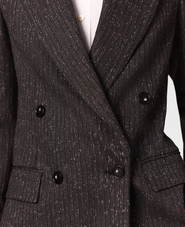 Stella McCartney Double-breasted Speckled Blazer