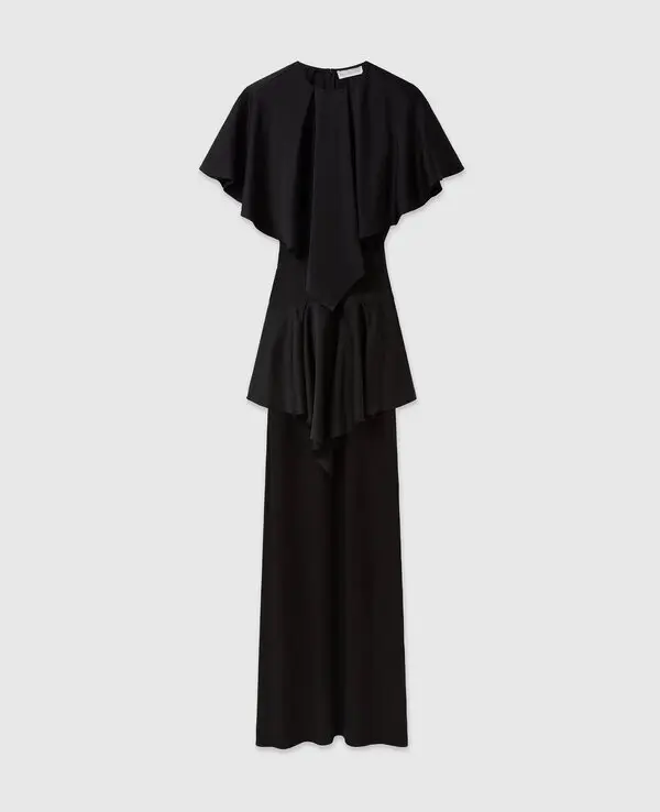 Stella McCartney Tiered Pleated Satin Gown
